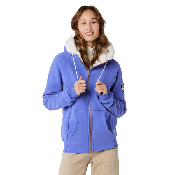 Rip Curl Velouchi Ladies Sherpa Fleece Hoody Purple. — Boardworx